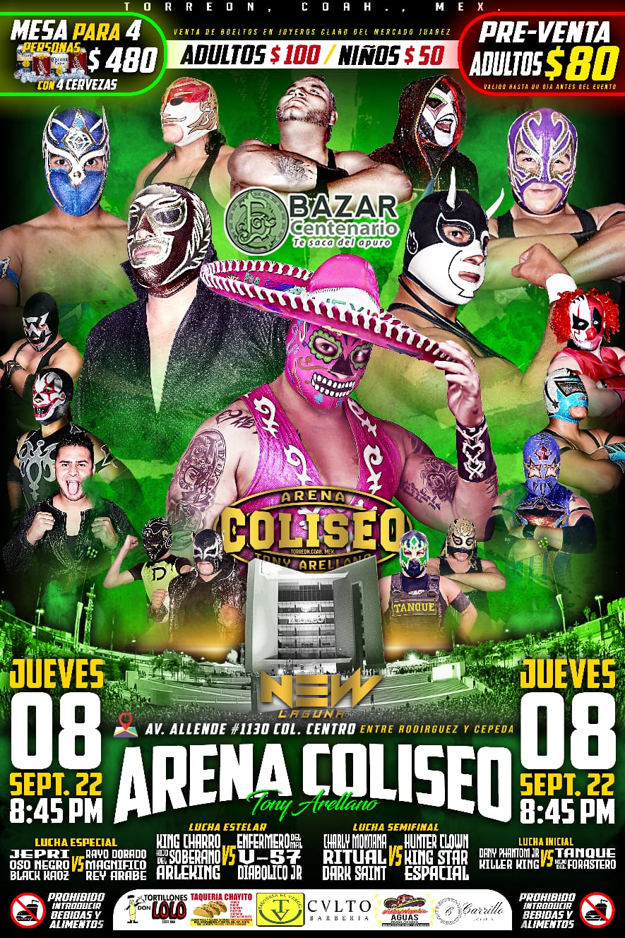 MES PATRIO VAMONOS A LAS LUCHAS ARENA COLISEO TORREON – Lupa noticias