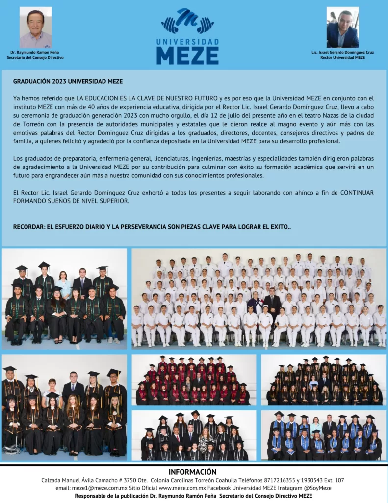UNIVERSIDAD MEZE INFORMA CADA MES – Lupa noticias